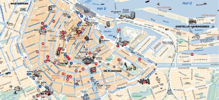 Map of Amsterdam - Interactive map and pdf maps download